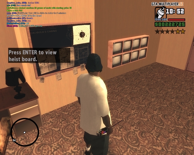 Press enter to view heist board