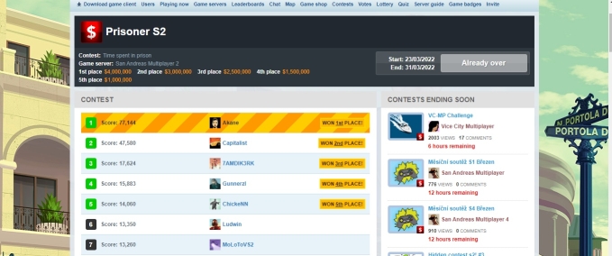 1st Place in Prisoner s2 Contest