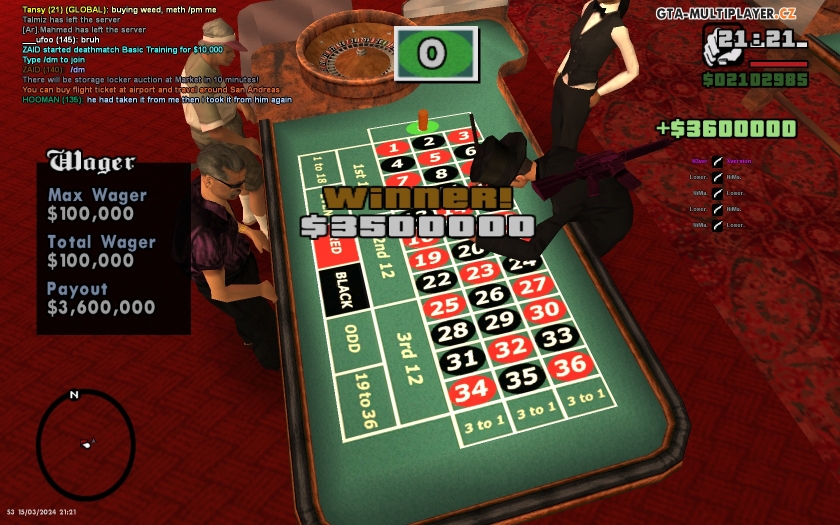 1est won 3.500.000M number 0