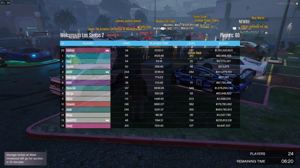 FiveM 2 - New record > 60 Players 10/05/2025