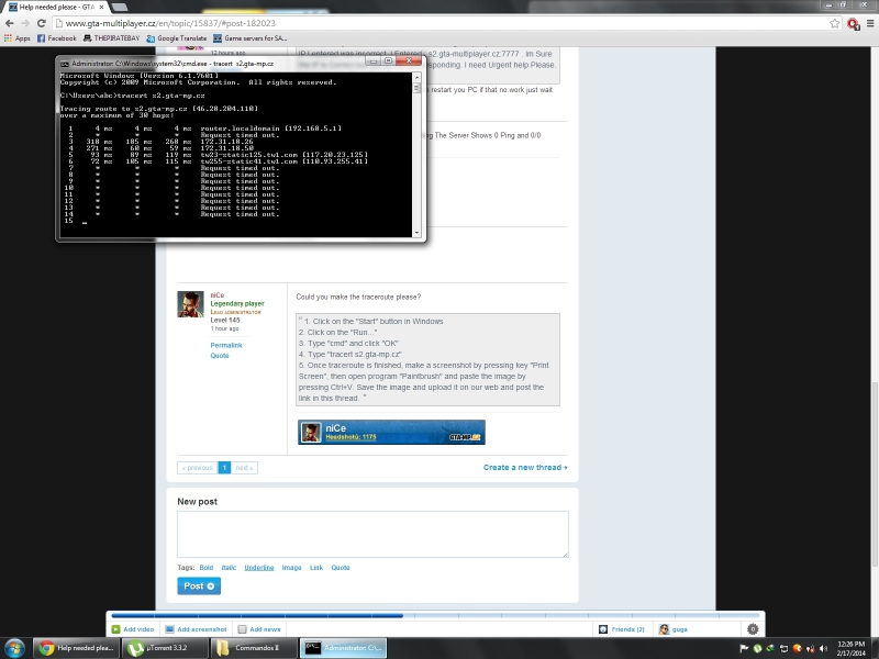 gta sa server problem