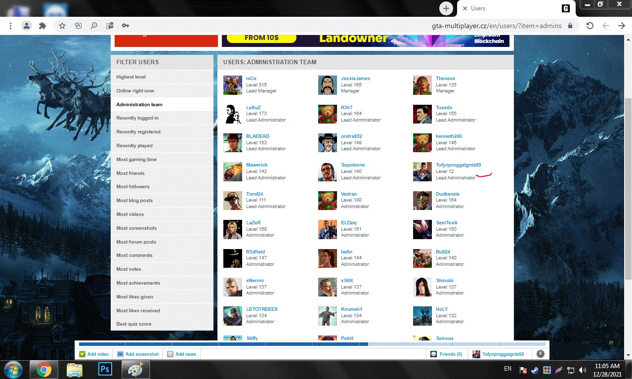Lol I just got promoted to Lead Admin