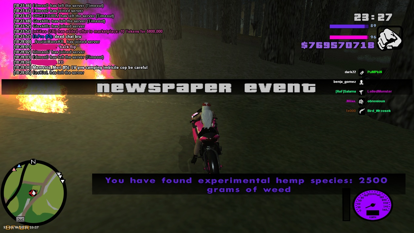 First newspaper event - 2.5k weed