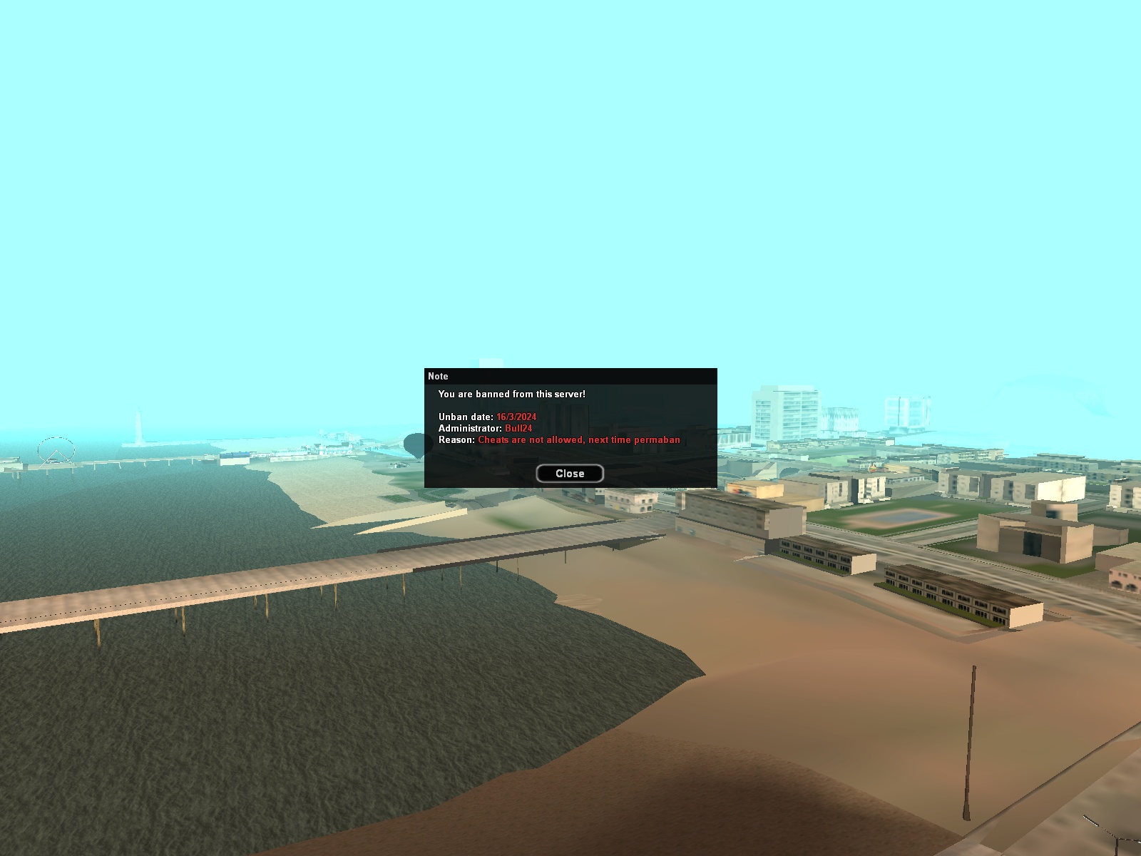 Admin ban me in the event lol :D