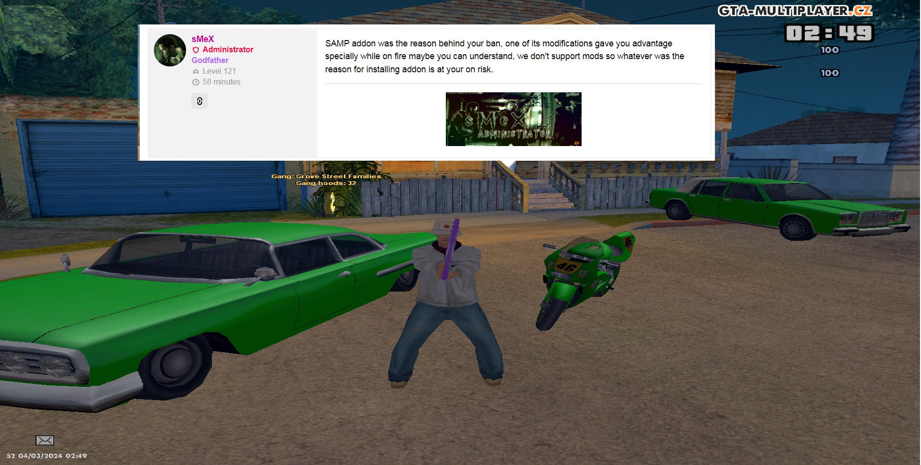 Banned for using samp addon ? XDXDDDD